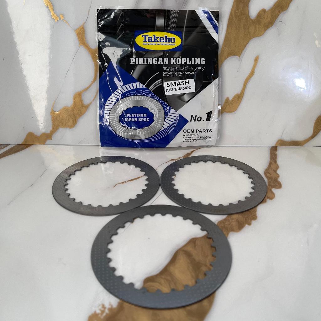 Jual TAKEHO - PIRINGAN KOPLING (PLAT GESEK) MOTOR SMASH (3PCS/SET ...