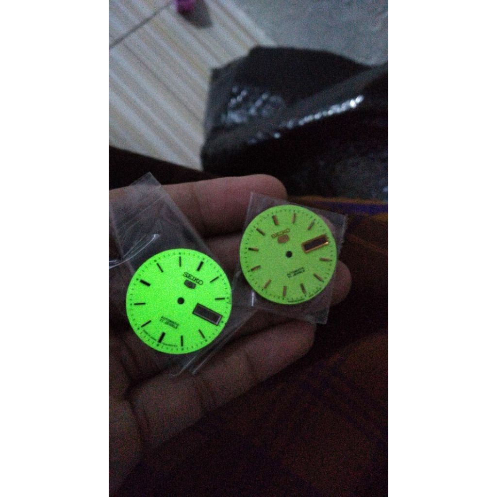 Jual sparepart jam Seiko 5 dial 7009 dan 7s26 glow in the dark | Shopee ...