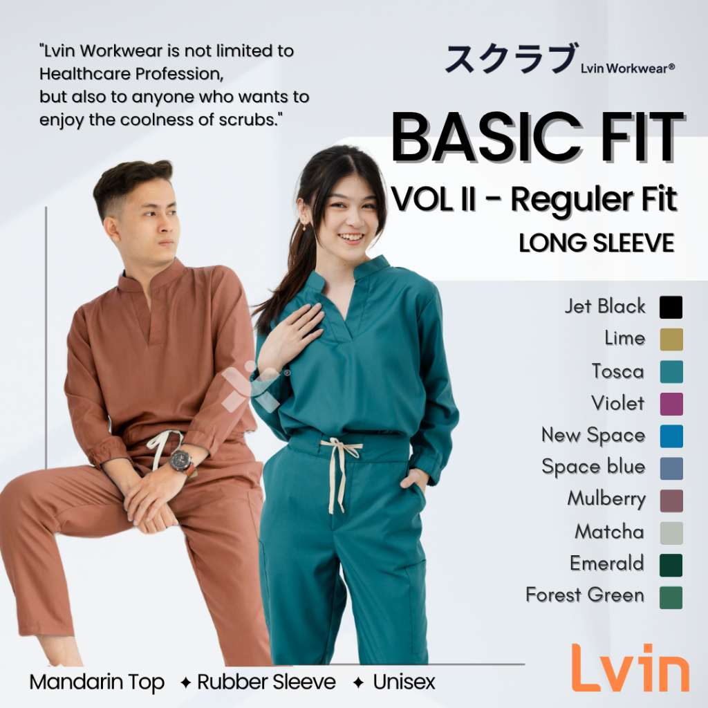 Jual [ Lvin ] Vol II - Mandarin Collar - BAJU SCRUB MEDICAL SCRUB SUIT ...