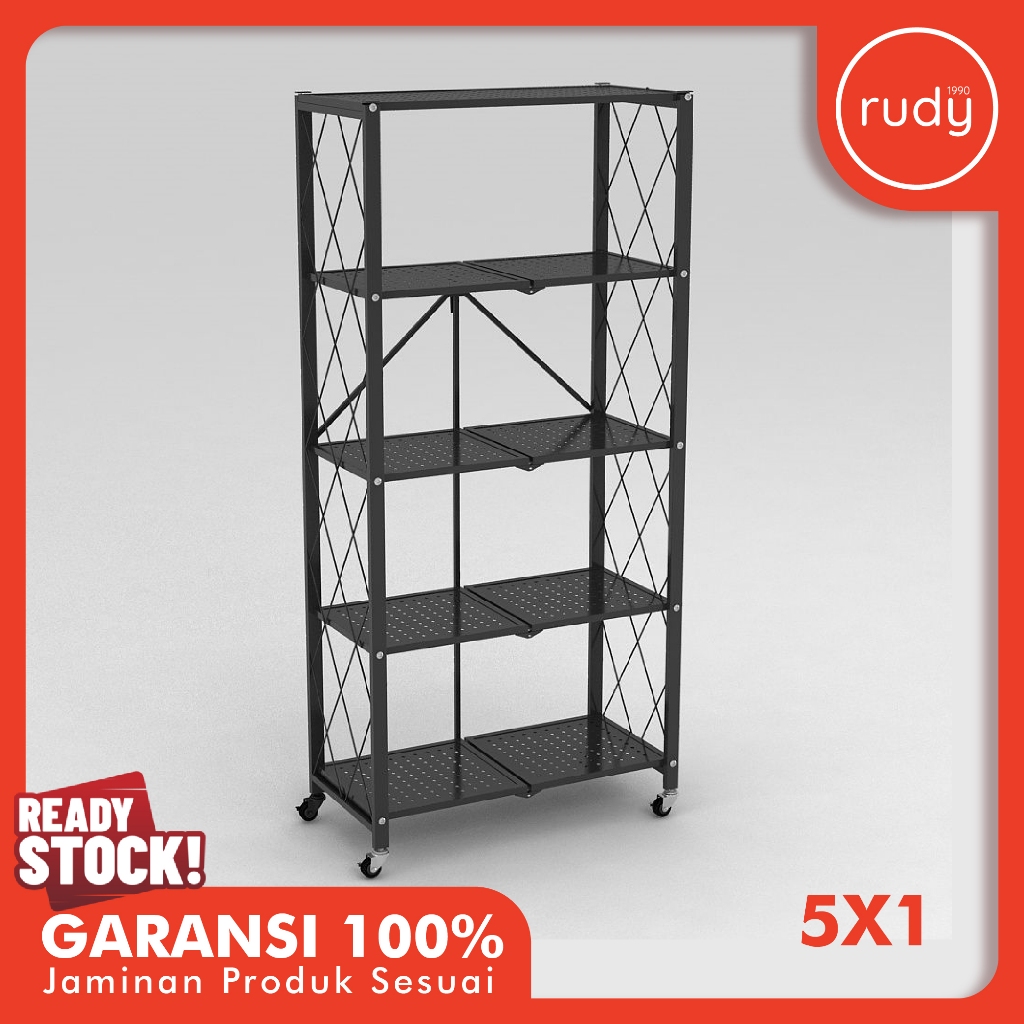 Jual Rak Besi Lipat Beroda Flato MSU – Rak Serbaguna Minimalis Modern 3 ...
