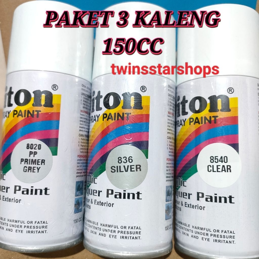Jual Pilok Pylox Cat Diton Paket 3 Kaleng Silver 836 Perak Glossy Epoxy ...