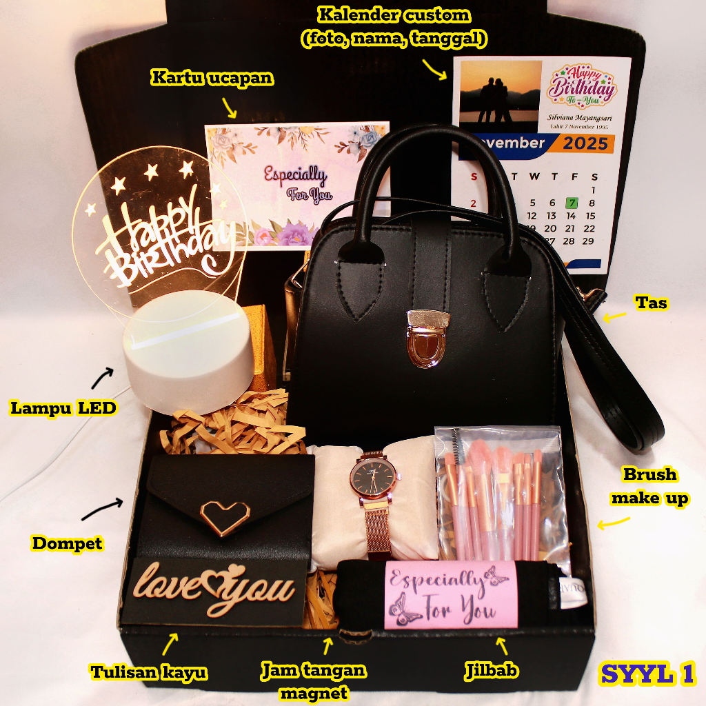 Jual Paket Kado Hadiah Hampers Bermanfaat untuk Wanita - Gift Set Box Cewek Aesthetic, Romantis ...