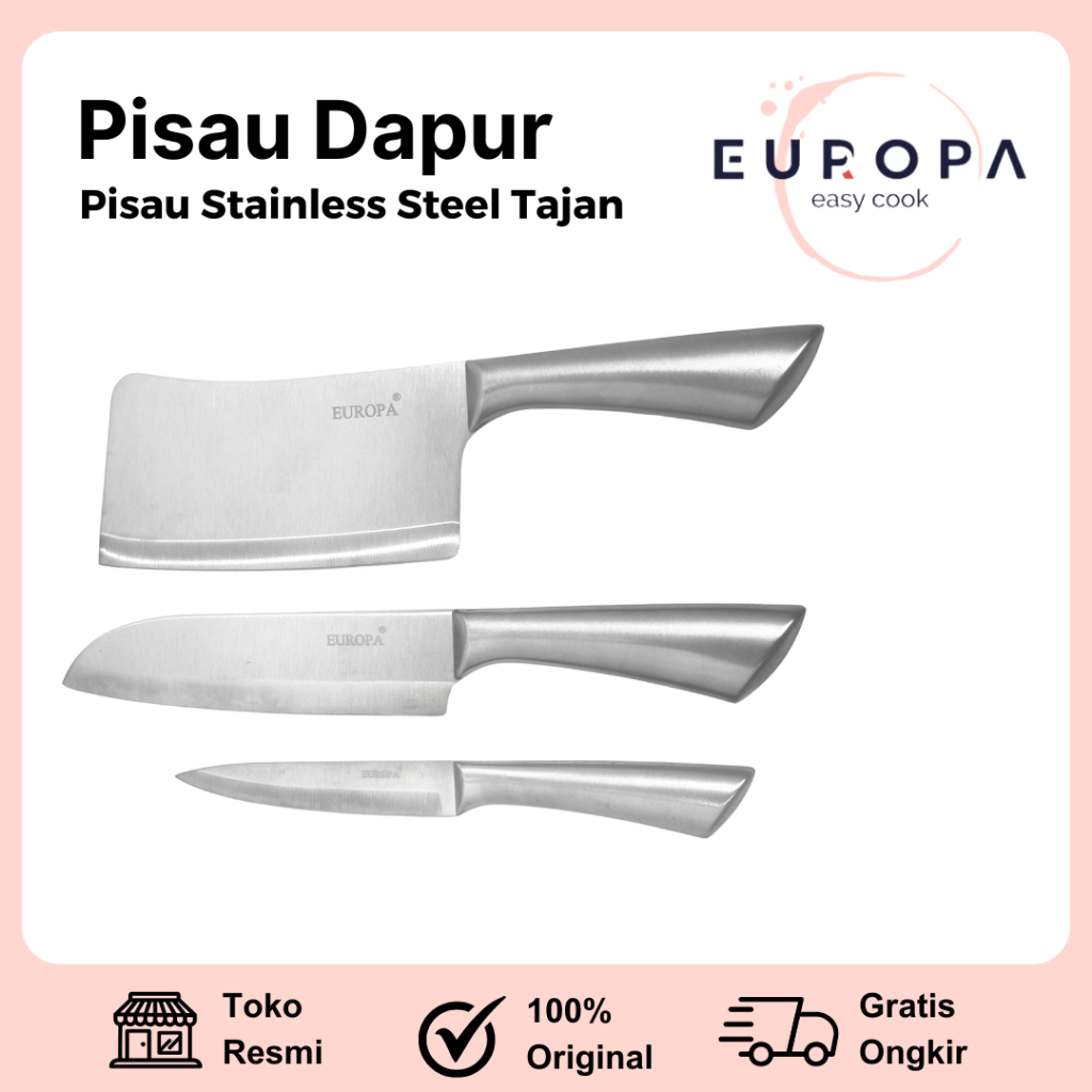 Jual Pisau Dapur Stainless Steel Multifungsi Gagang Stainless Super ...