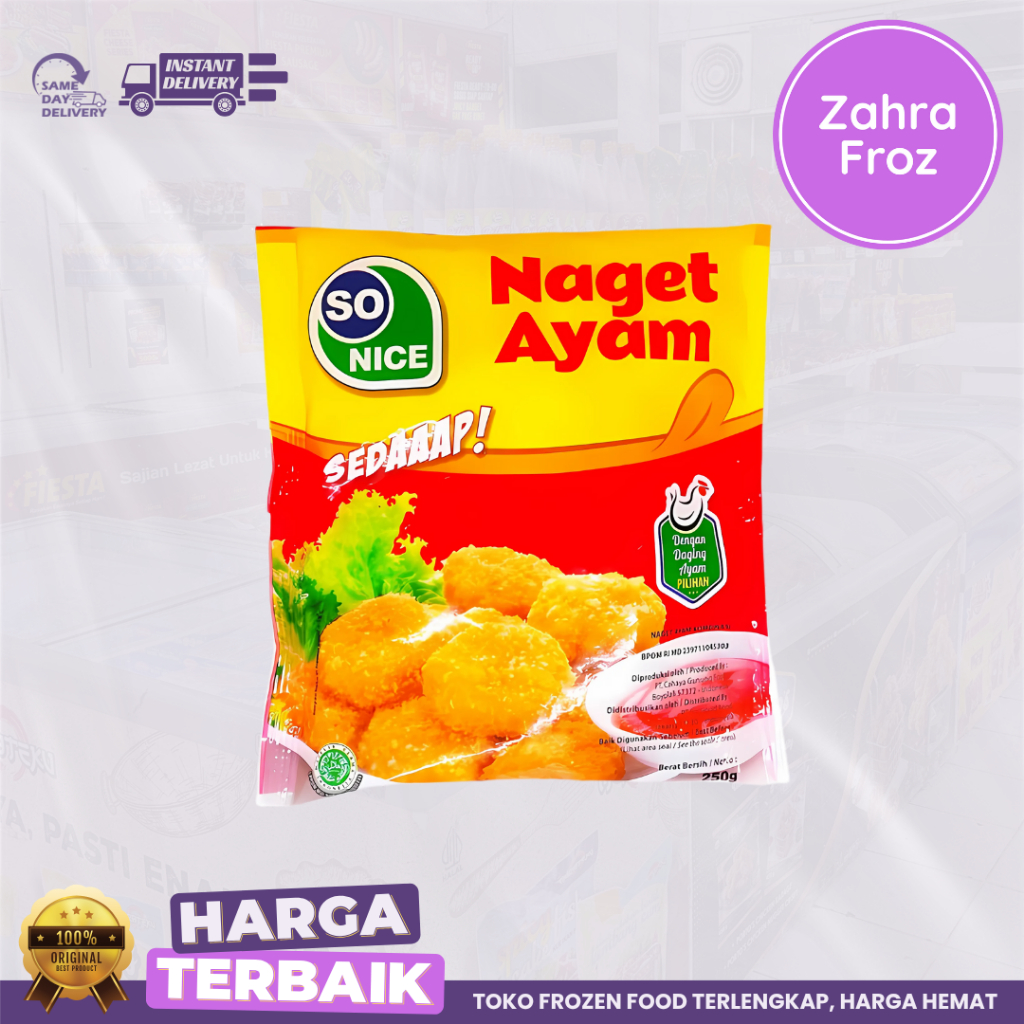 Jual SO NICE NAGET AYAM 250 GR |CHICKEN NUGGET| | Shopee Indonesia