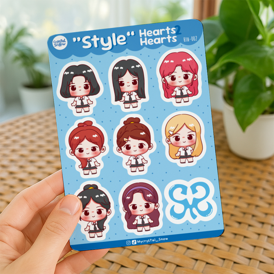 Jual Sticker Kpop - Hearts 2 Hearts Chibi fan art | Shopee Indonesia