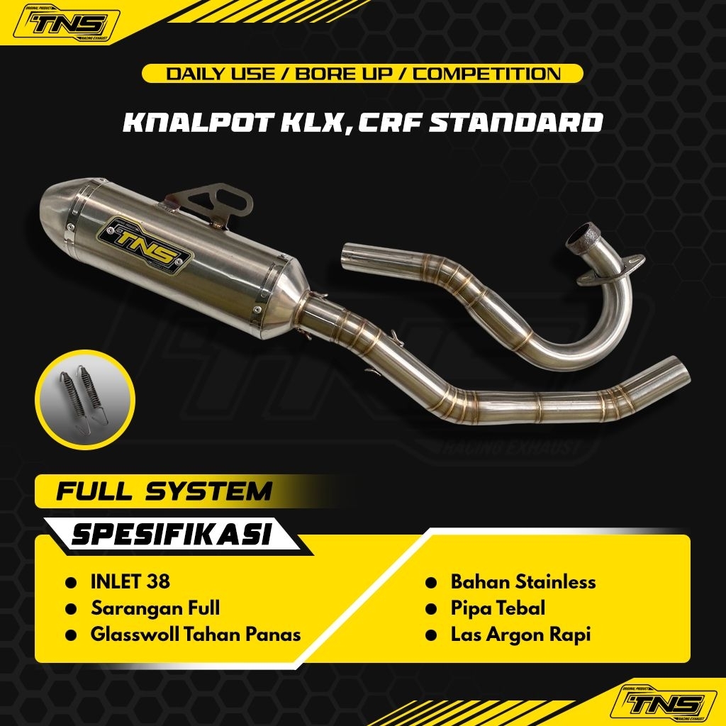 Jual Knalpot klx dtracker crf wr TNS exhaust type standar | Shopee ...