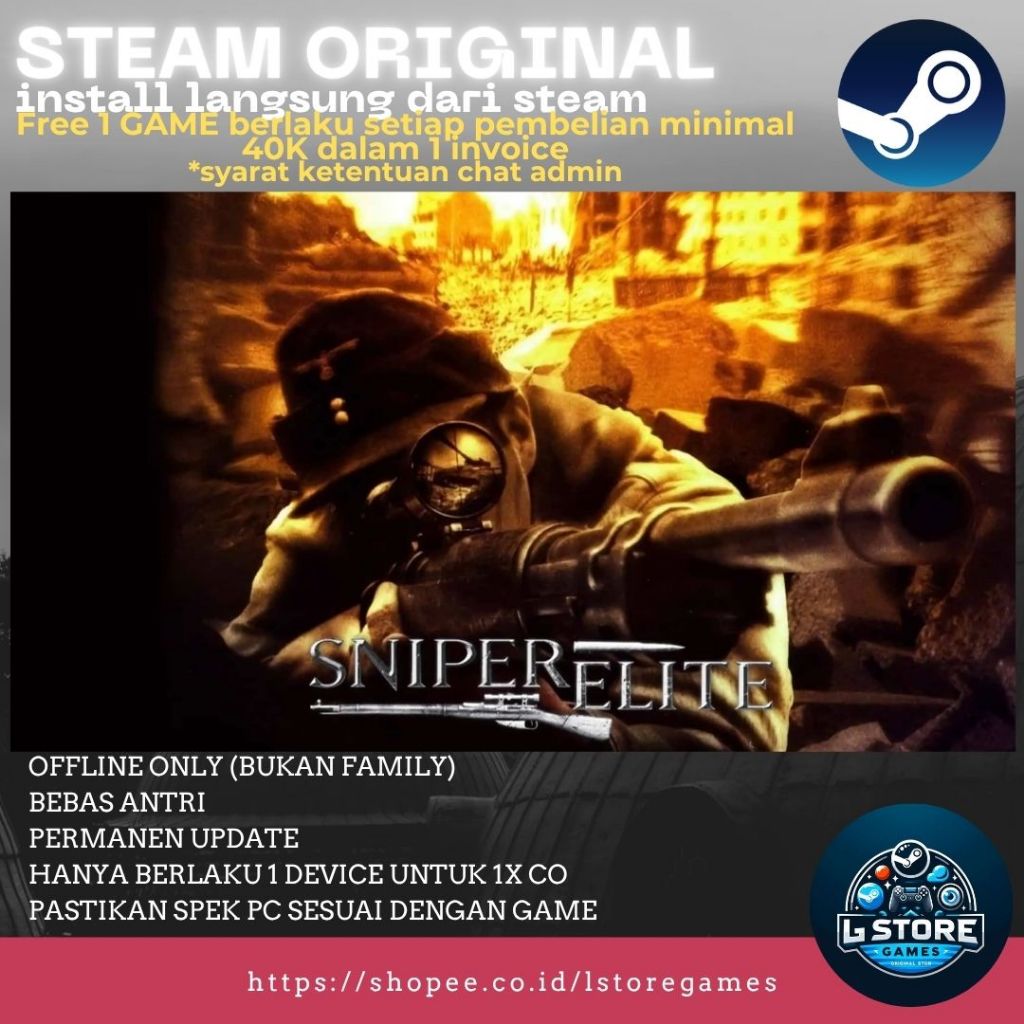 Jual Sniper Elite Game PC Original Offline | Shopee Indonesia