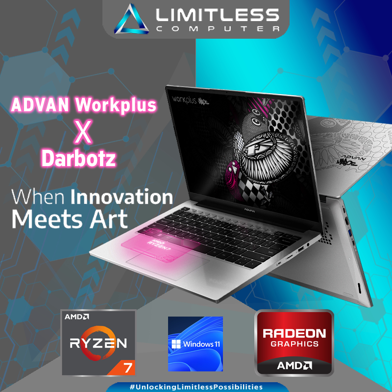 Jual Advan WORKPLUS X DARBOTZ AMD Ryzen 7 7735HS 16GB 512GB Radeon 680M 14" FHD IPS Windows 11 ...