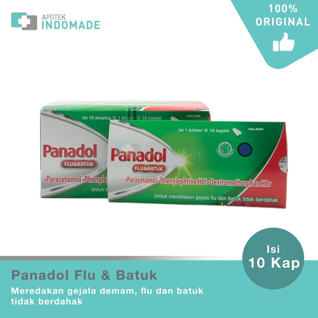Jual Panadol Hijau - Panadol Flu & Batuk Mengatasi Flu dan Batuk (10 ...