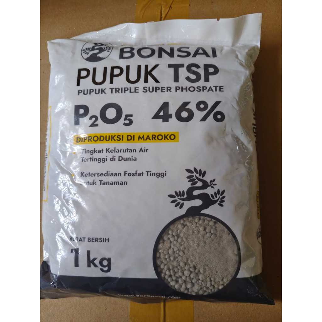 Jual Pupuk TSP 46% Super Bonsai 1kg - Phospat Dengan Kelarutan Tertinggi Mempercepat Akar, Bunga ...