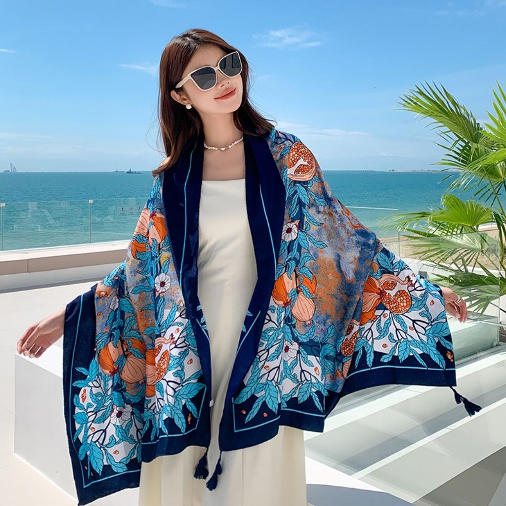 Jual NEW Selendang & scarf Rumbai Katun 180x90Cm modern selendang ...