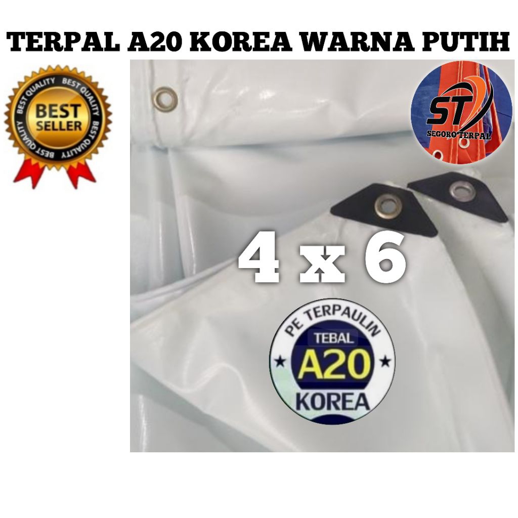 Jual PROMO!! Terpal lembaran A20 korea warna putih super tebal kuat dan ...