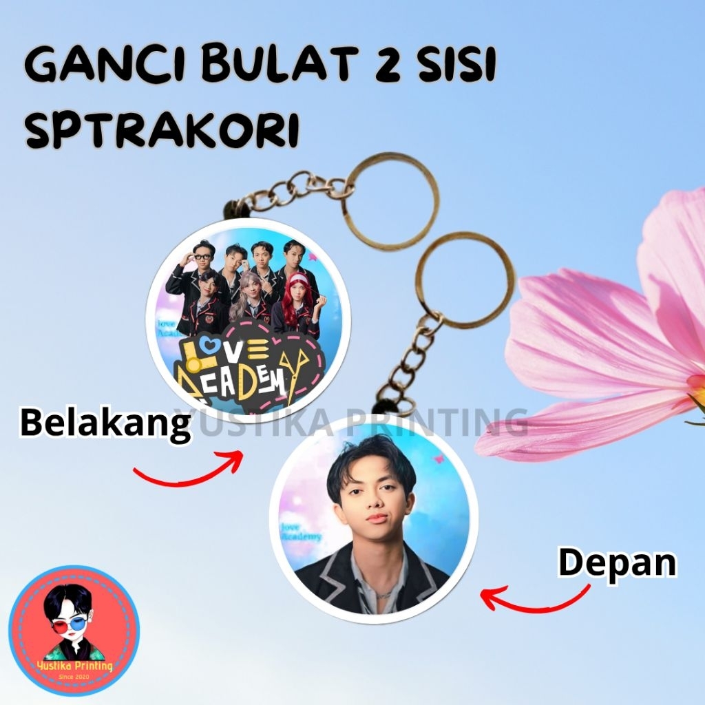 Jual (GANCI BULAT) Gantungan Kunci Bulat 2 Sisi SPTRAKORI LOVE ACADEMY ...