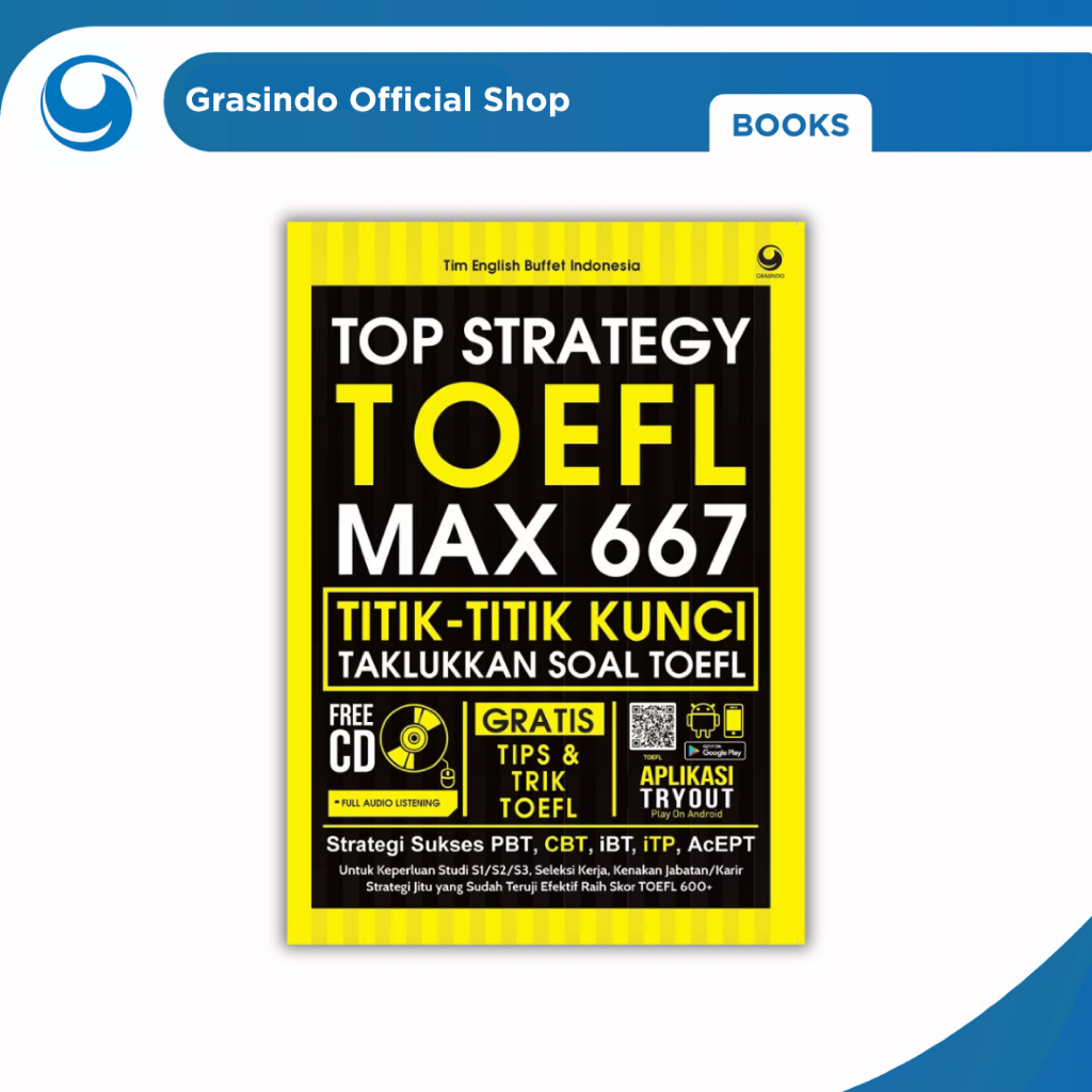 Jual Grasindo - Top strategy TOEFL max 667 : titik-titik kunci ...