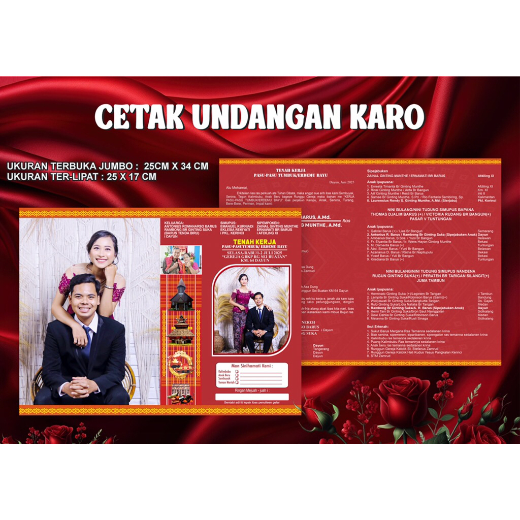 Jual Undangan Nikah Pernikahan Adat Karo Bahan Kilat | Shopee Indonesia