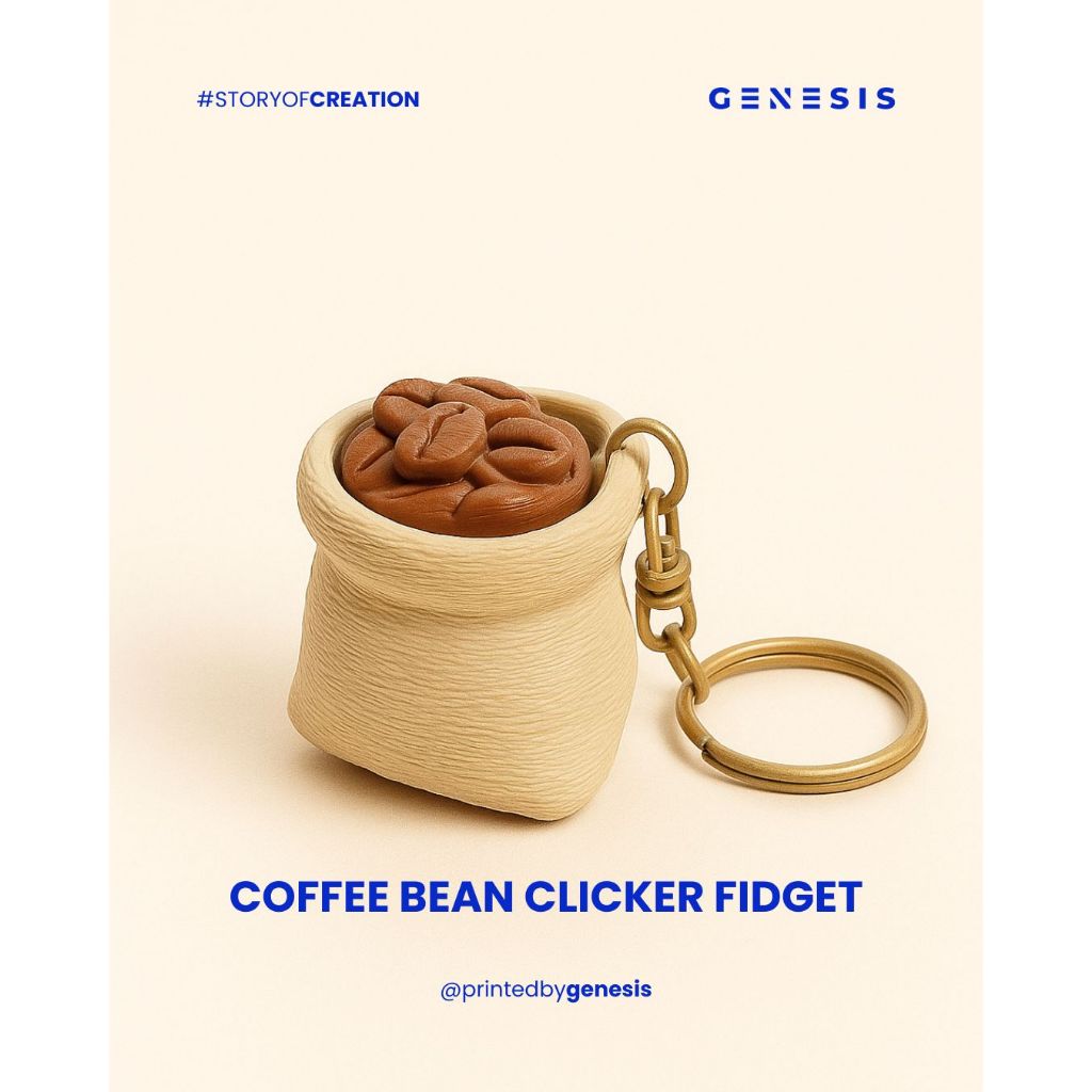 Jual Bag Charm Coffee Bean Clicker Fidget / Keyboard Switch Keychain ...