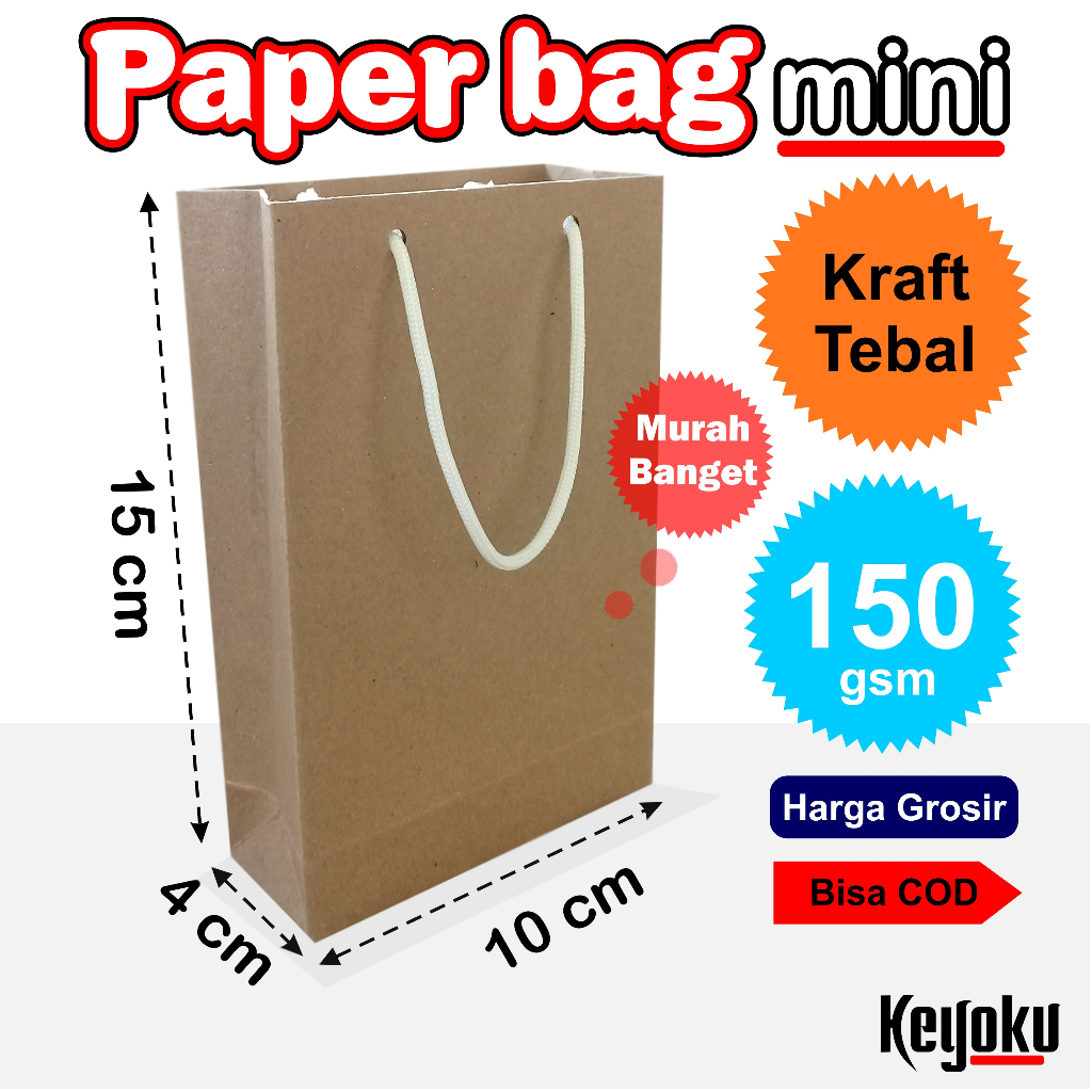 Jual PAPER BAG MINI POLOS KECIL MURAH KOSMETIK/TAS KERTAS SOUVENIR ...