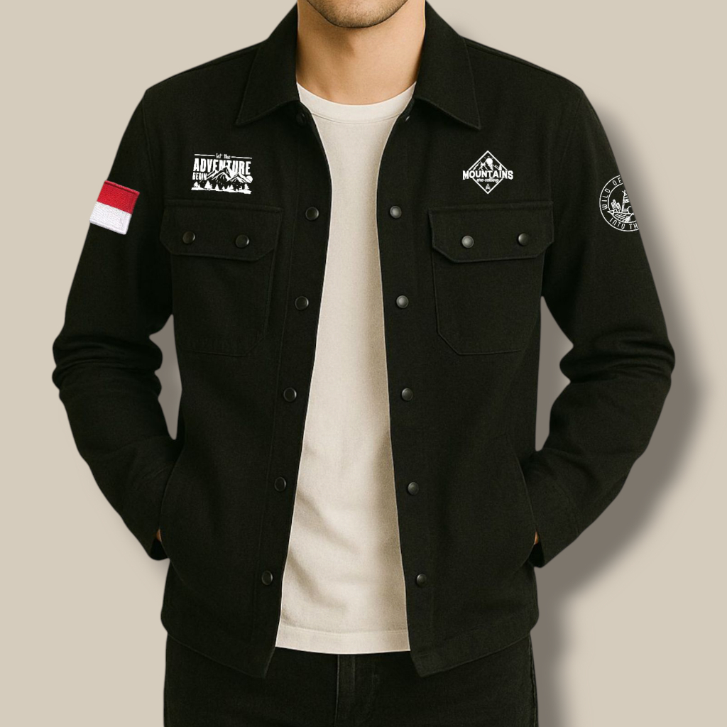 Jual Kemeja Workshit Pria Lengan Panjang Jurusan Kuliah Hitam Murah ...