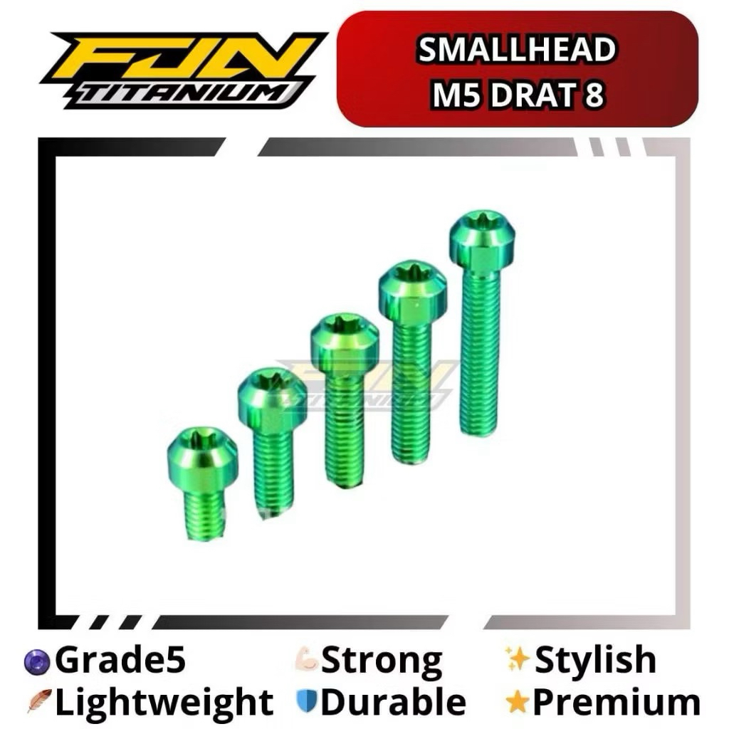 Jual Baut titanium smallhead M5 drat 8 pillar M5 x 15 x 20 x 25 x 30 x ...