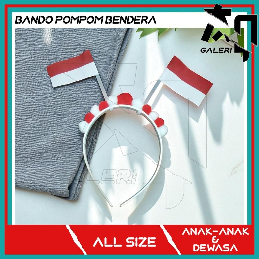 Jual Bando Pompom Bendera Merah Putih | Shopee Indonesia