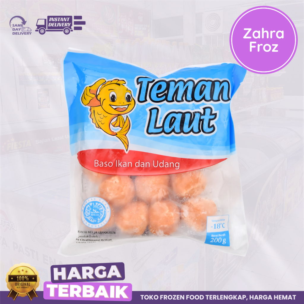 Jual TEMAN LAUT BAKSO IKAN DAN UDANG 200 GR | Shopee Indonesia