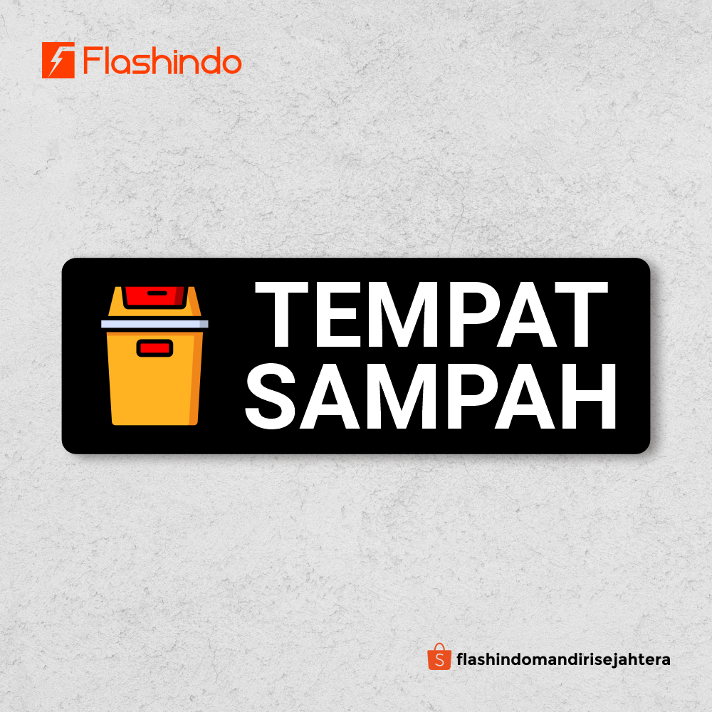 Jual Signboard/Sign Akrilik Papan Petunjuk TEMPAT SAMPAH | Tulisan ...