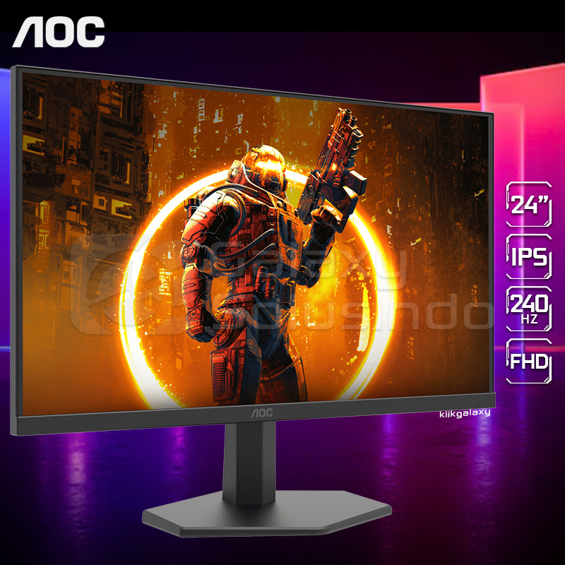 Jual AOC 24G11ZE 24" FHD IPS 240Hz 0.3ms Adaptive Sync Gaming Monitor ...