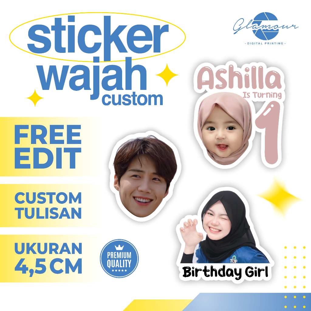 Jual Sticker Wajah Custom | Stiker Custom Foto Wajah dan Tulisan ...