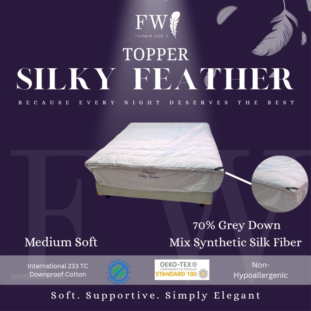Jual Feather Bed Matras Topper Feather World Tipe Silky Feather ...