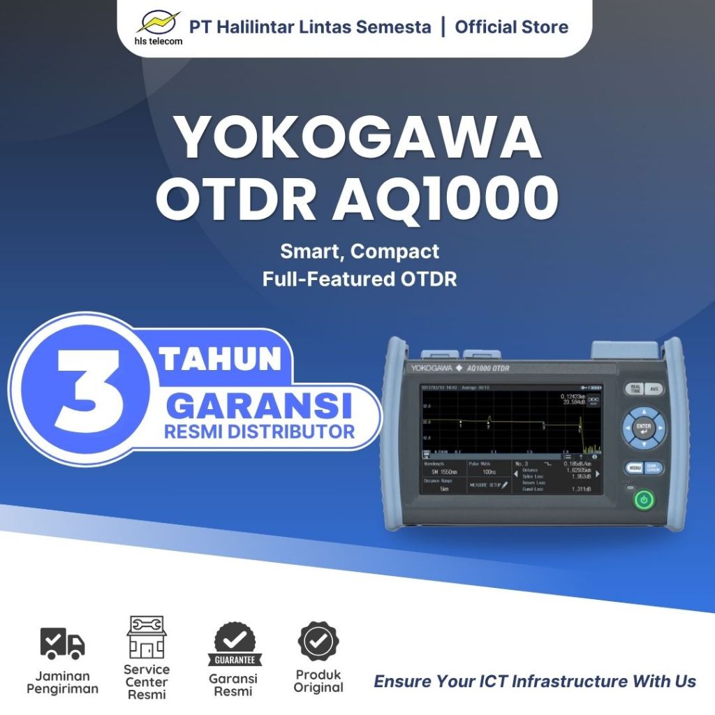 Jual YOKOGAWA - OTDR AQ1000 Optical Time Domain Reflectometer | Garansi Resmi Distributor ...