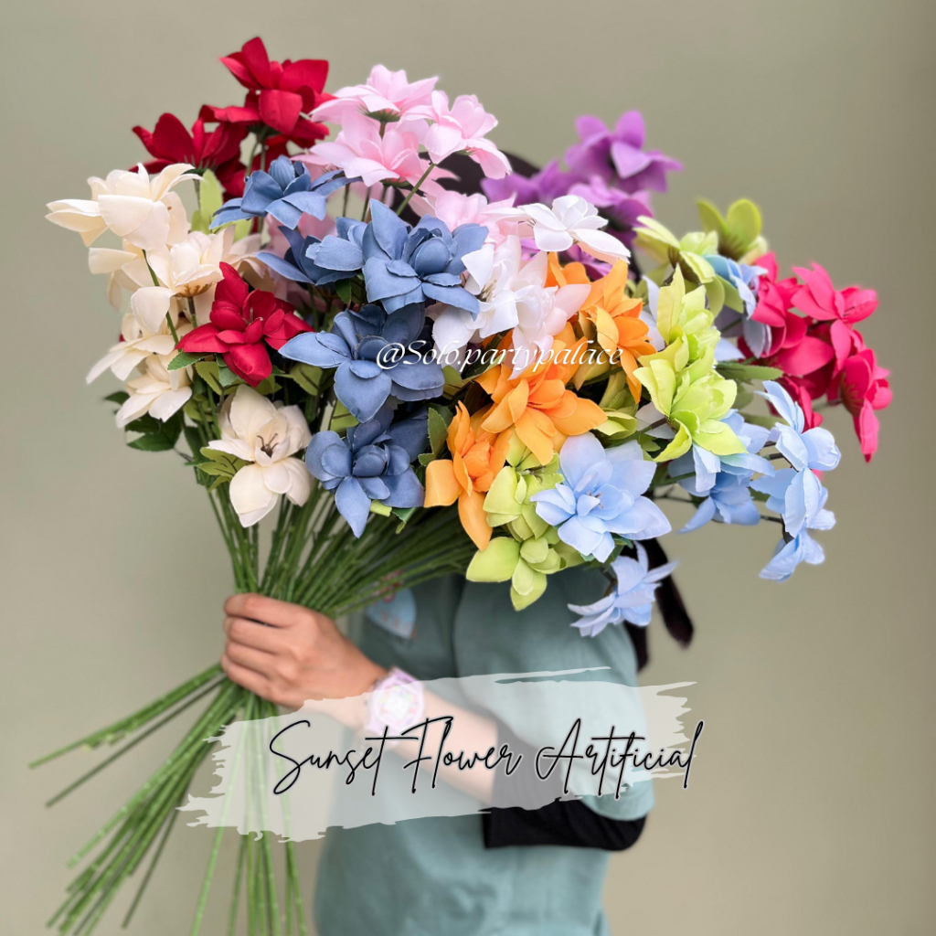 Jual SUNSET ARTIFICIAL FLOWER X3 bunga bintang artificial bunga premium ...