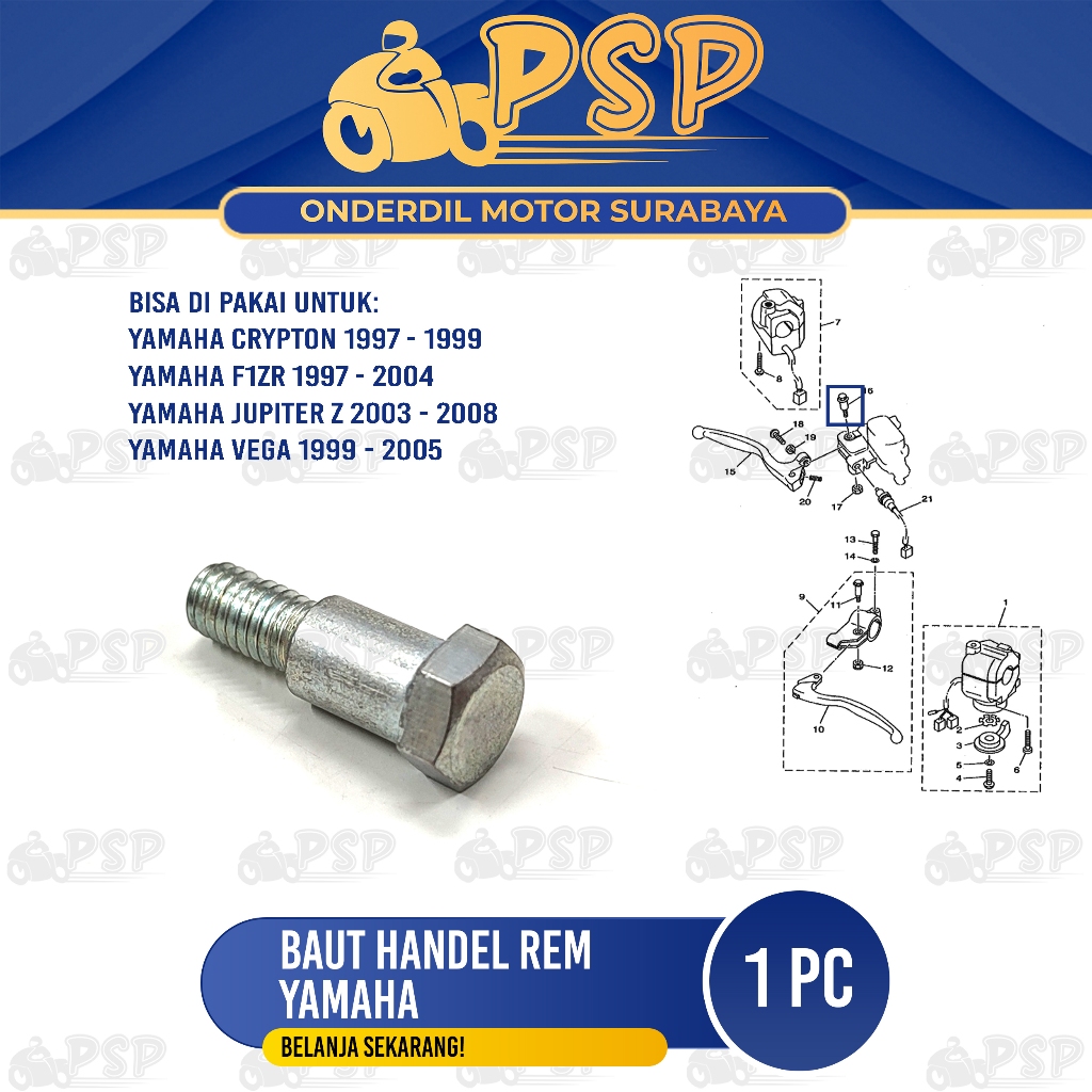 Jual Baut Handel Rem Jupiter (Harga 1 PC) - Baud Handle Rem Depan ...