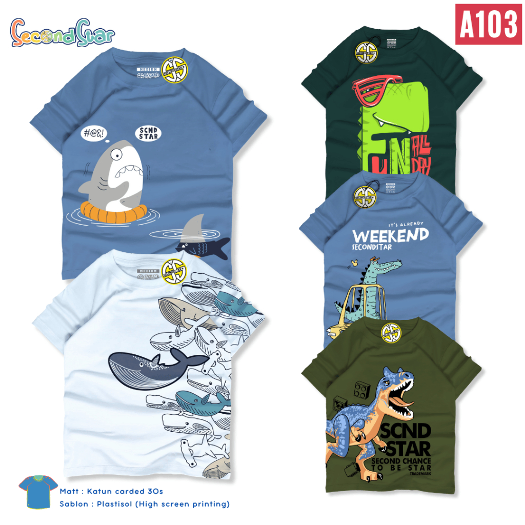 Jual Second Star Baju Kaos Distro Anak Laki laki dan Perempuan Umur 1 ...