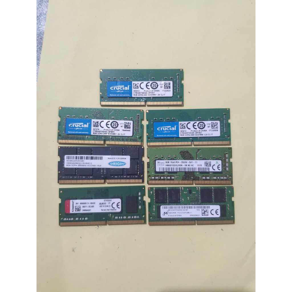 Jual RAM LAPTOP 8GB DDR4 150RB/pcs seken normal merek campur sesuai ...