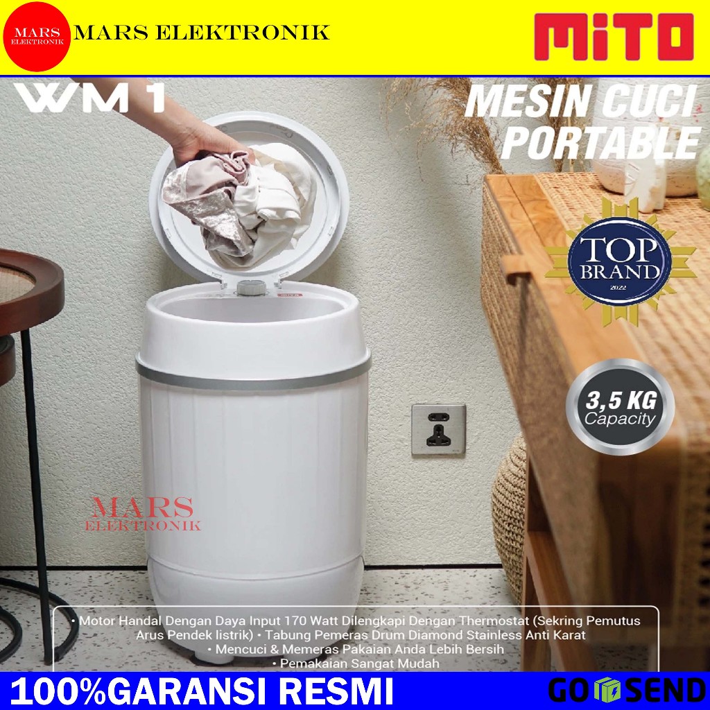 Jual MESIN CUCI MITO WM1 3,5KG - MESIN CUCI PORTABLE MITO WM 1 - MESIN ...