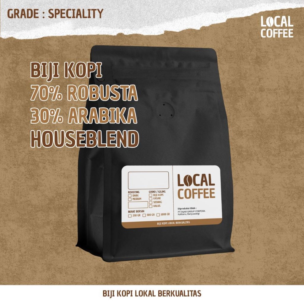 Jual Kopi Blend 1kg 70% Robusta 30% Arabika - Kopi Susu Espresso ...