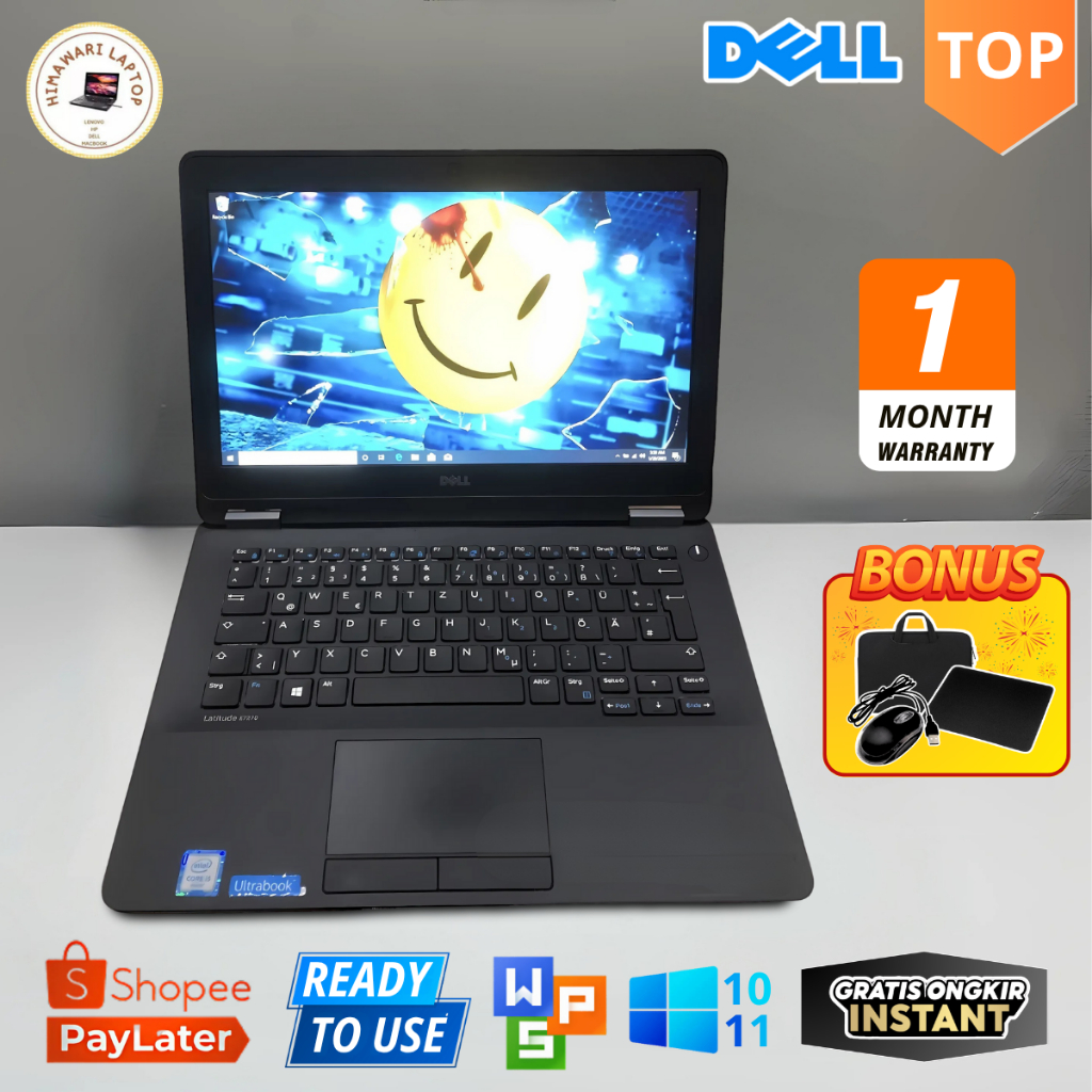Jual LAPTOP MURAH DELL LATITUDE 7240 / 7250 / 7270 CORE I5/I7 GEN6 Layar 12,5 Inch - SLIM ...