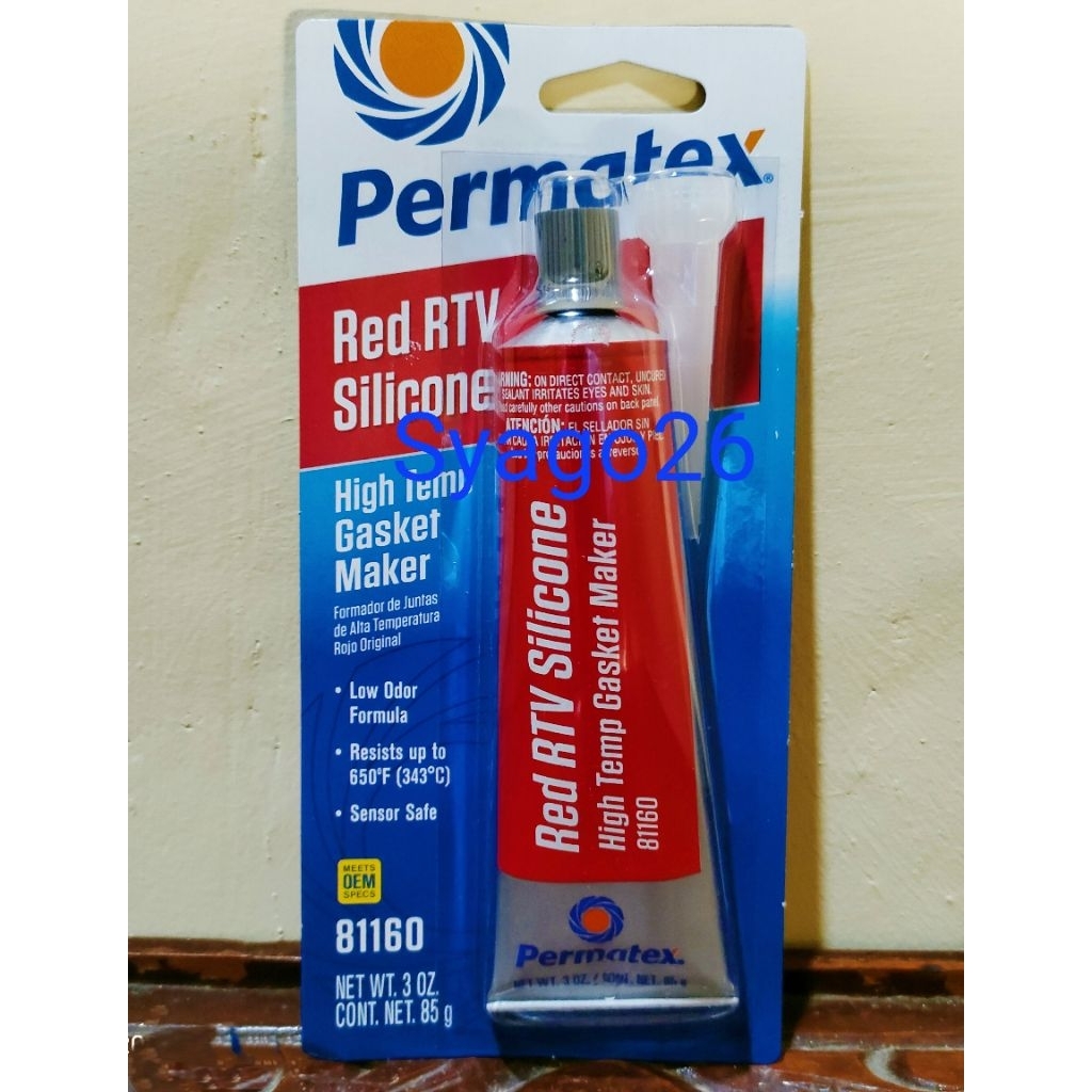 Jual Permatex High Temp Red RTV Silicone Gasket Maker | Shopee Indonesia