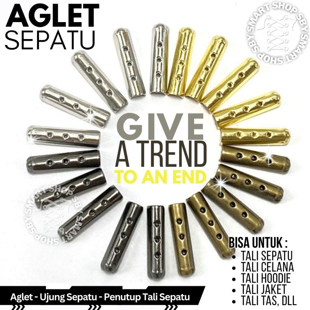 Jual (AGLET BASIC) Multi Size Aglet Basic Besi Metal Super Keren Untuk ...