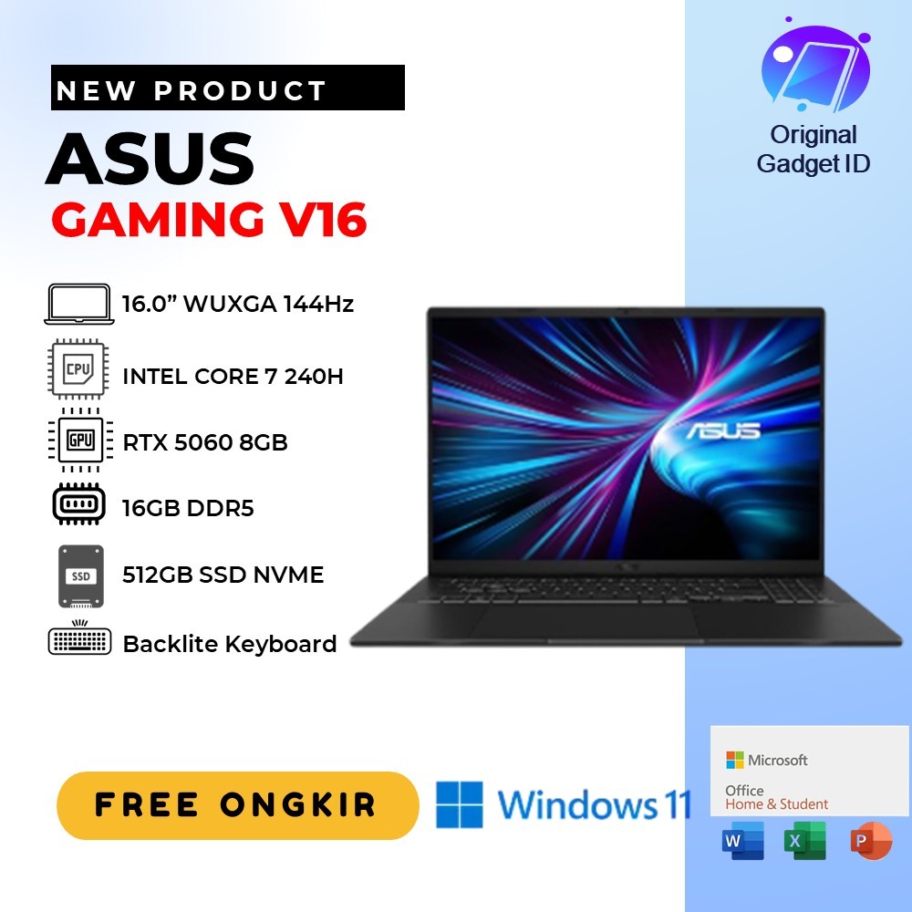 Jual ASUS GAMING V16 V3607VM GeForce RTX 5060 - CORE I7 240H RAM 16GB ...