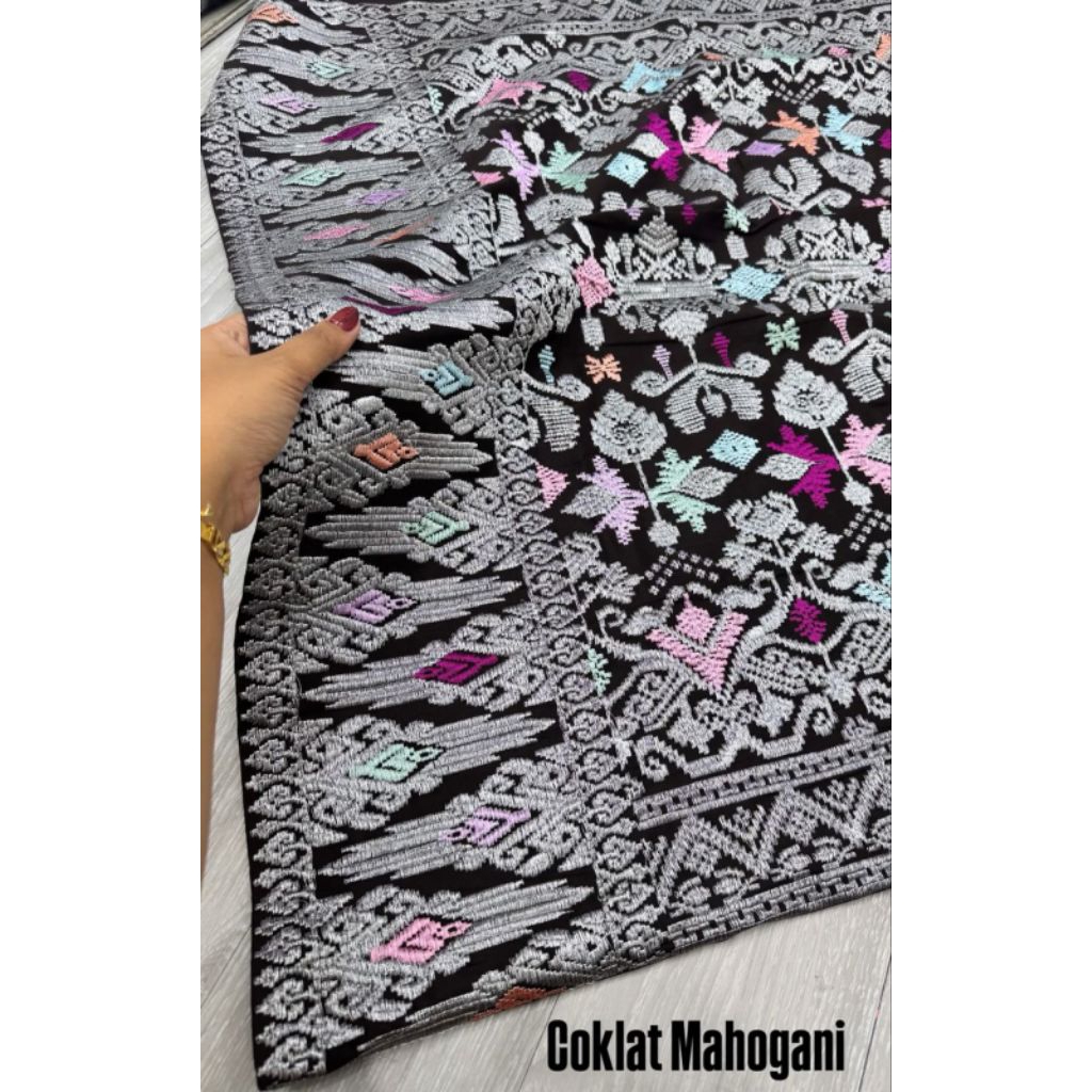 Jual kamen songket bordir lembaran motif LAKSMI | Shopee Indonesia