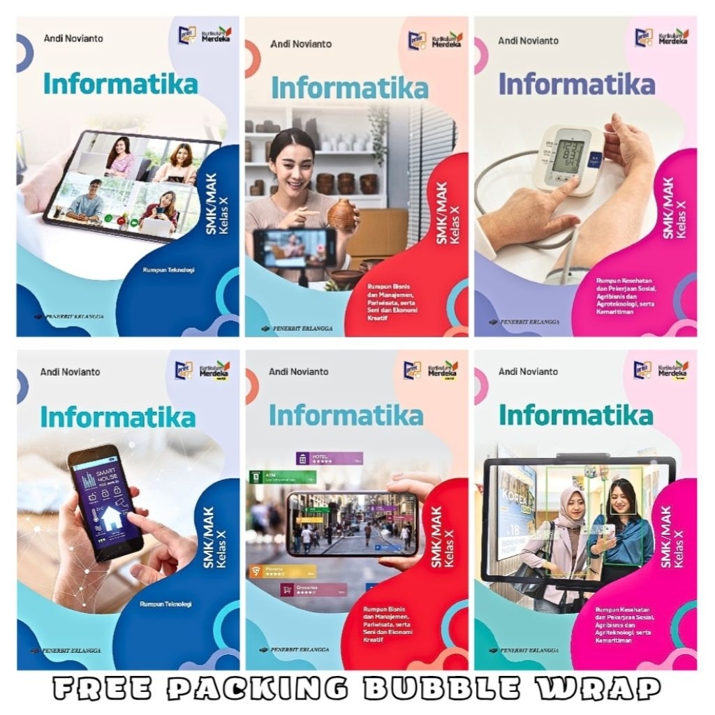 Jual BUKU INFORMATIKA KELAS 1 / X 10 SMK REVISI ERLANGGA KURIKULUM MERDEKA TEKNOLOGI BISMEN ...
