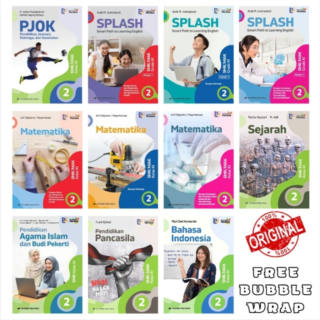 Jual Buku Paket Kelas 2 / XI 11 SMK Revisi Erlangga Kurikulum Merdeka Km - Matematika Pancasila ...