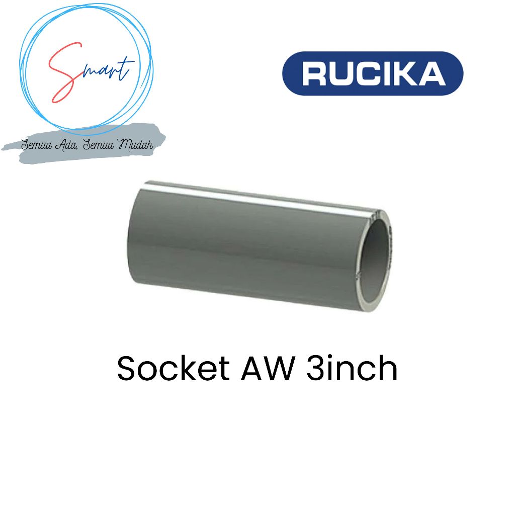 Jual RUCIKA Socket AW 3 Inch Sock Sambungan Fitting Pipa PVC 3Inchi ...