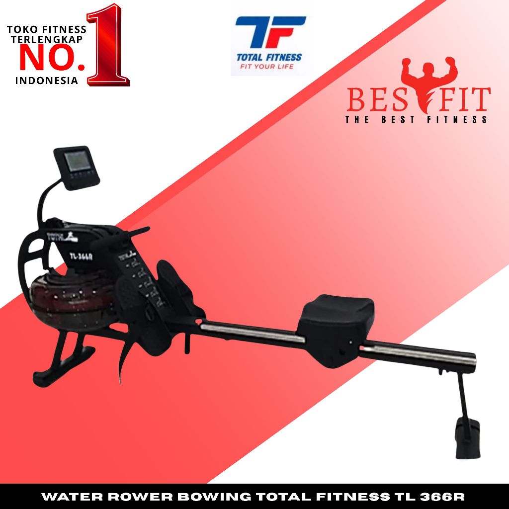 Jual Alat Olahraga Fitness Sport Gym Water Rower Rowing Machine Total ...