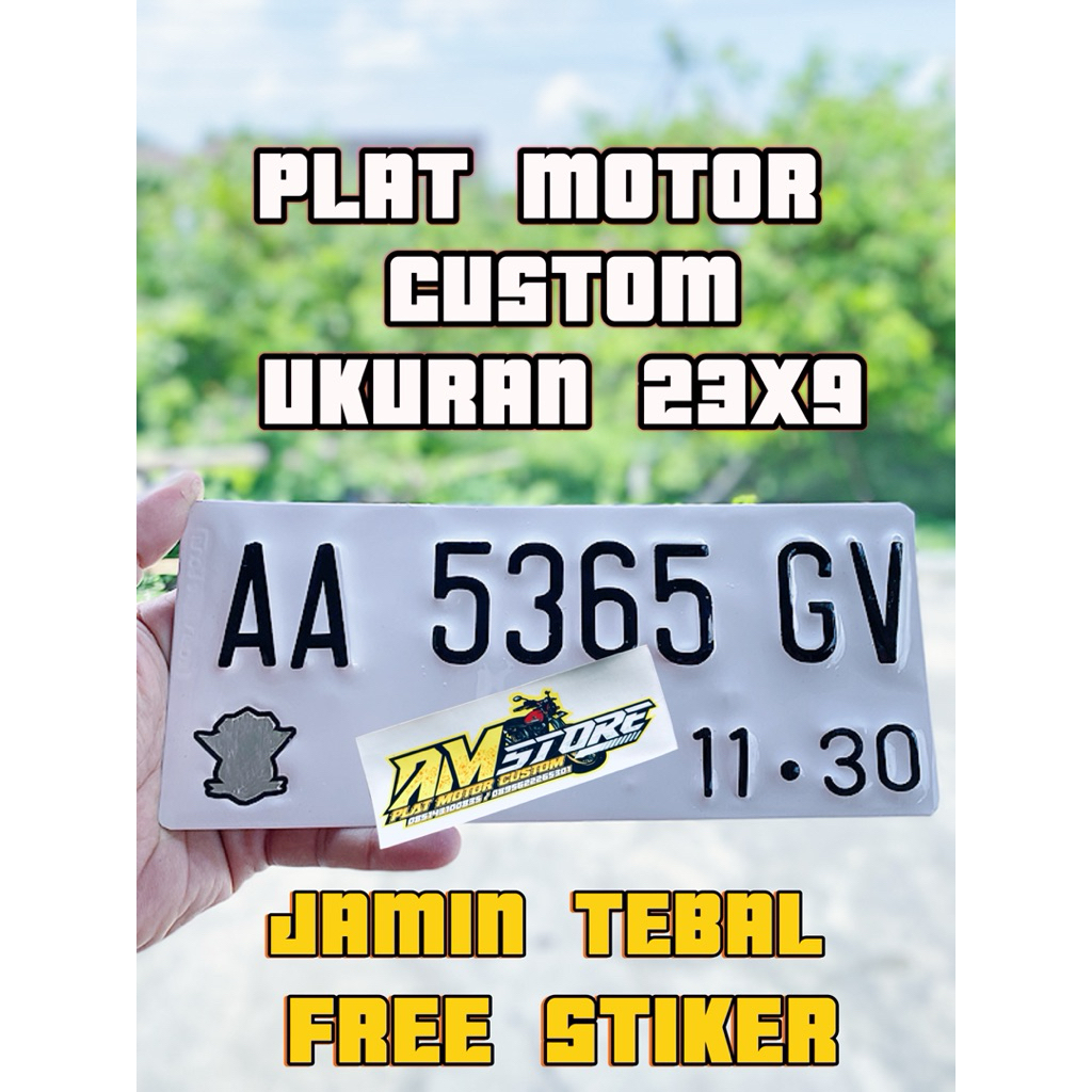 Jual Plat motor custom satu biji plat motor custom baut tanam plat ...