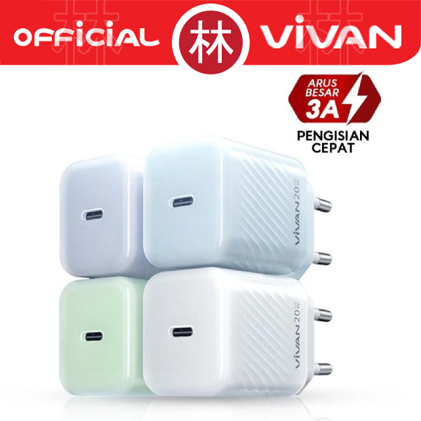 Jual Vivan Power 20T Mini Charger | PD 20W 3A Fast Charging | 6 Safety ...