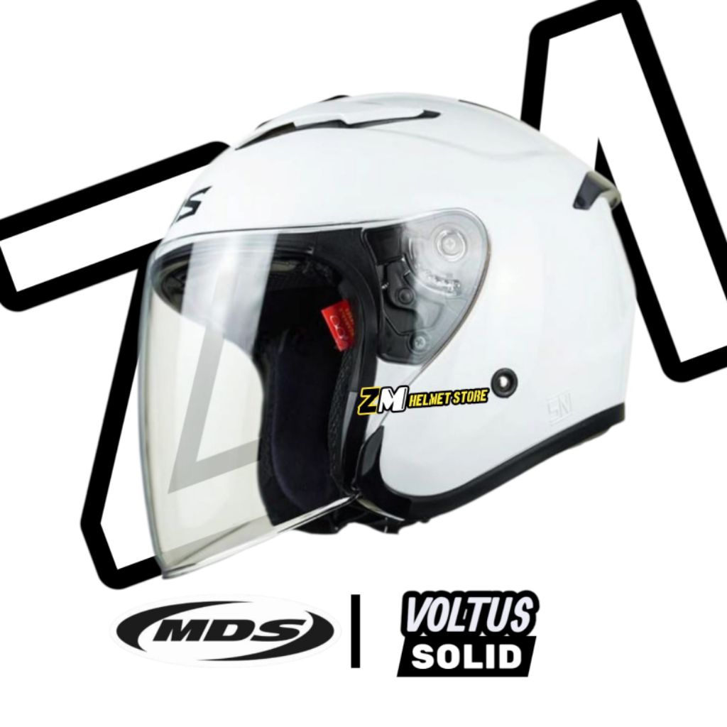 Jual Helm MDS VOLTUS | Half Face Support Intercome SNI | Shopee Indonesia