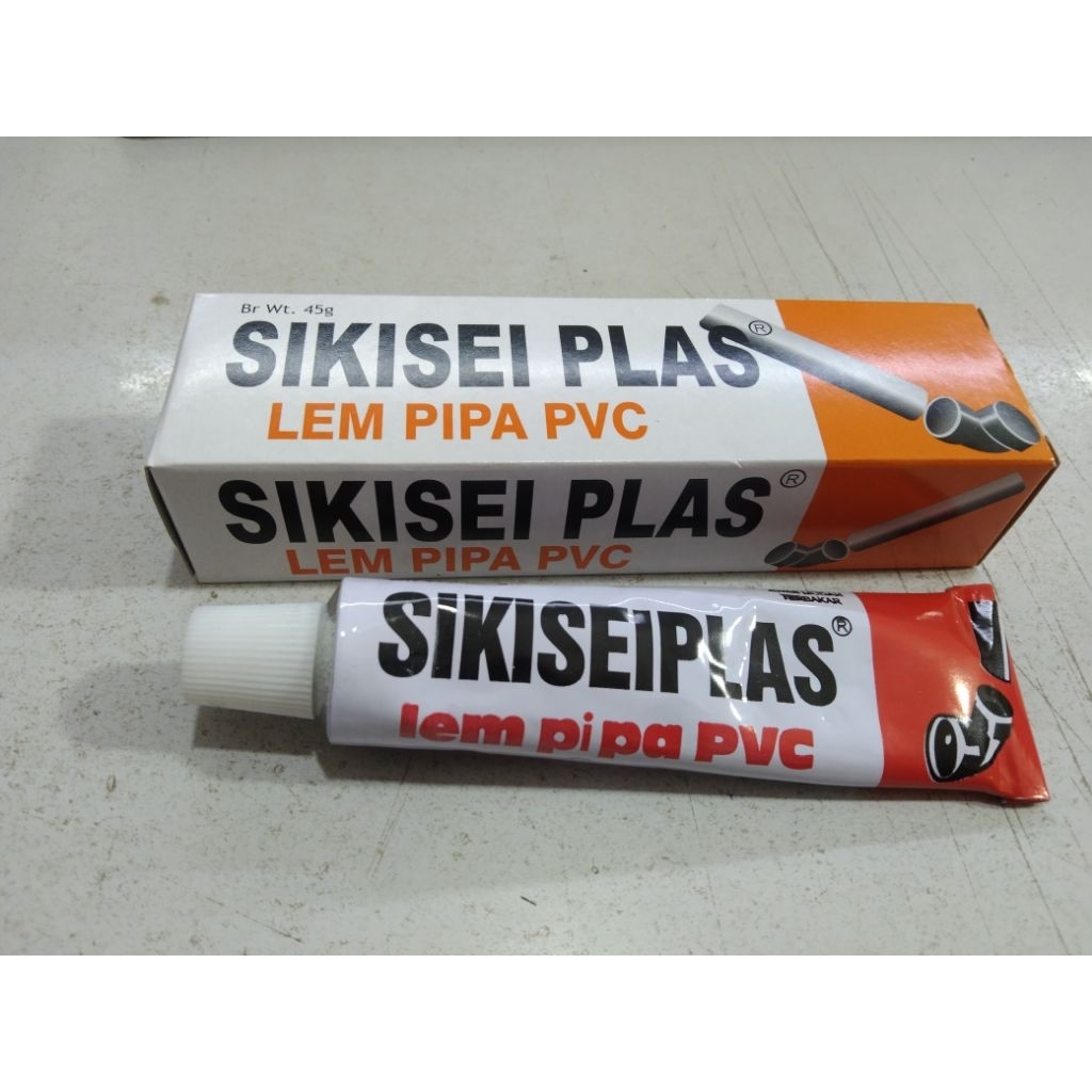 Jual Lem Pipa PVC Sikisei Plas Lem Paralon 45gram | Shopee Indonesia