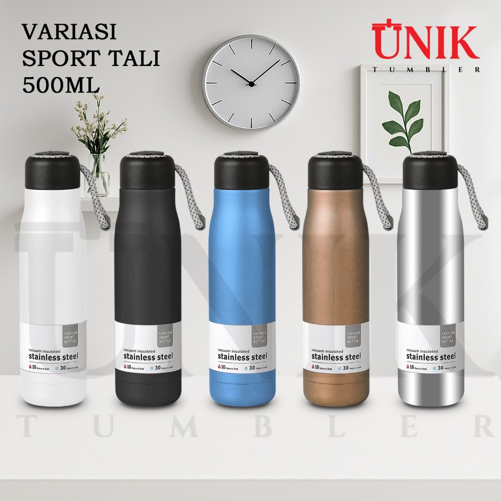 Jual Termos Sport Tali Stainless Steel Double Wall 500ml tumbler sport ...